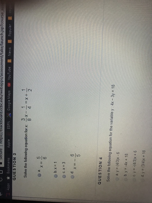 Solved QUESTION 1 Solve the following linear equation for | Chegg.com