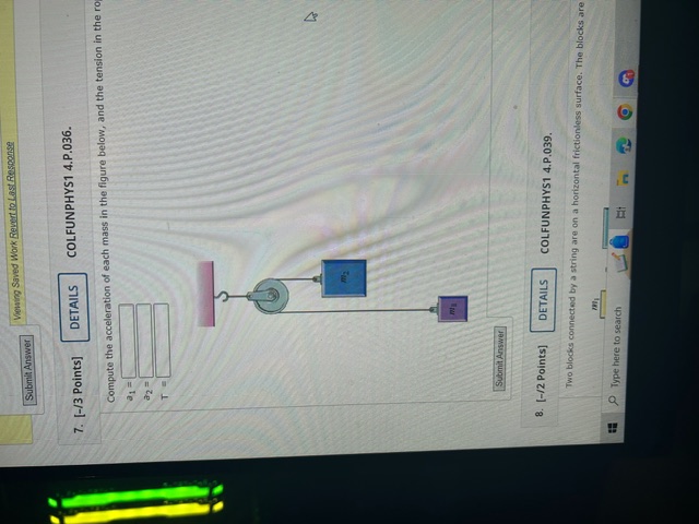Solved Compute the acceleration of each mass in the figure | Chegg.com