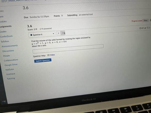 Solved 2217 3.6 Points 9 Submitting an extemal tool me Due | Chegg.com