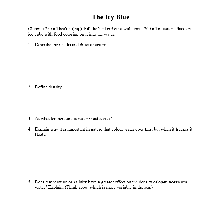 Solved Obtain a 250ml beaker (cup). Fill the beaker 9 cup) | Chegg.com