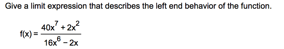 Solved Give a limit expression that describes the left end | Chegg.com