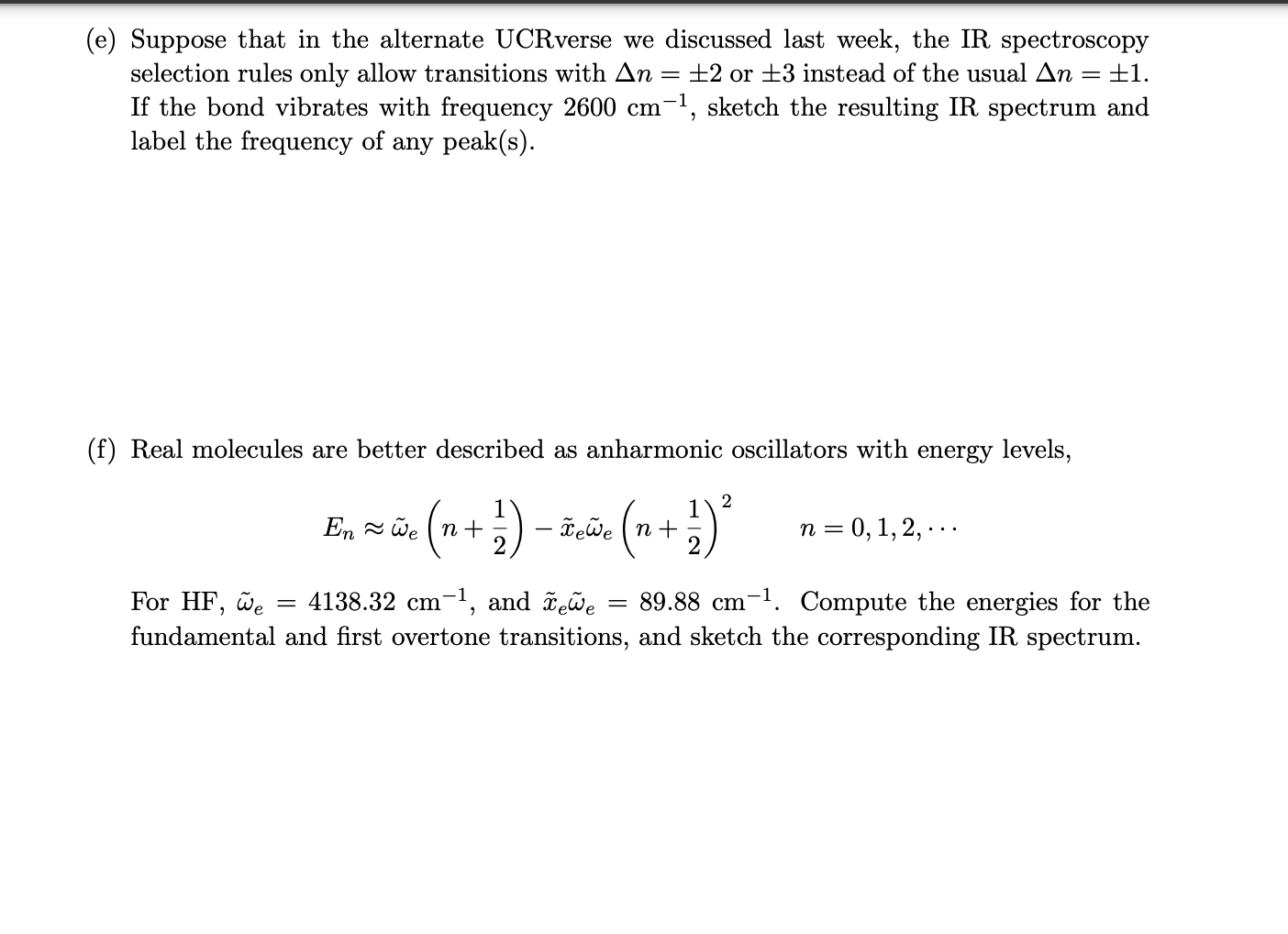 Solved 1. We use the harmonic oscillator potential, | Chegg.com