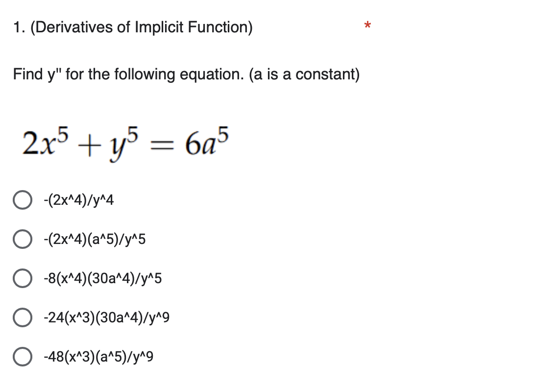 (Derivatives of ﻿Implicit Function)Find y " ﻿for the | Chegg.com