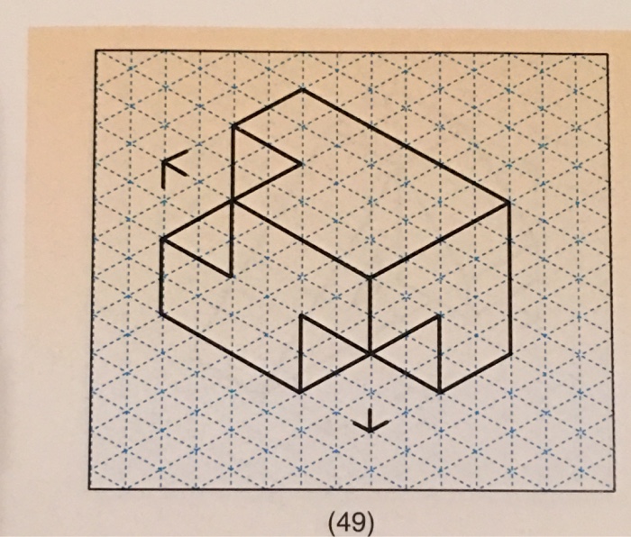 Solved Draw 3 views of each drawing (Front View, Left or | Chegg.com
