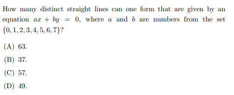 Solved How many distinct straight lines can one form that | Chegg.com