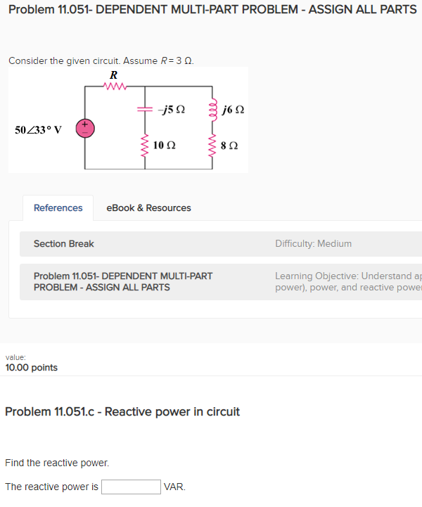 Solved Problem 11.051- DEPENDENT MULTI-PART PROBLEM - ASSIGN | Chegg.com