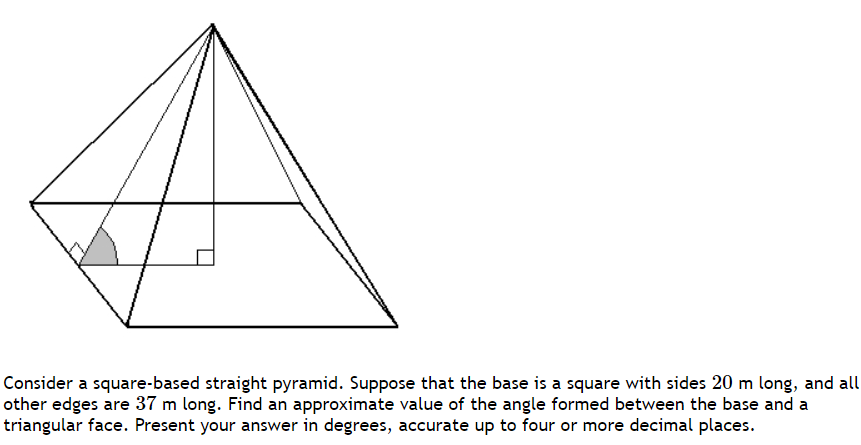 Solved Consider a square-based straight pyramid. Suppose | Chegg.com Solved Consider a square-based straight pyramid. Suppose | Chegg.com
