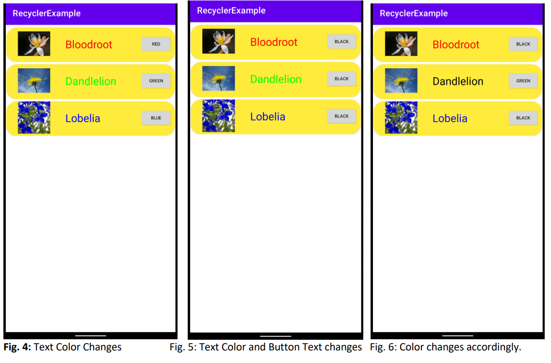 Solved Create application using RecyclerView similar to the | Chegg.com