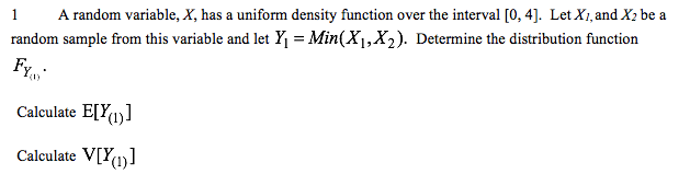 Solved 1 A random variable, X, has a uniform density | Chegg.com