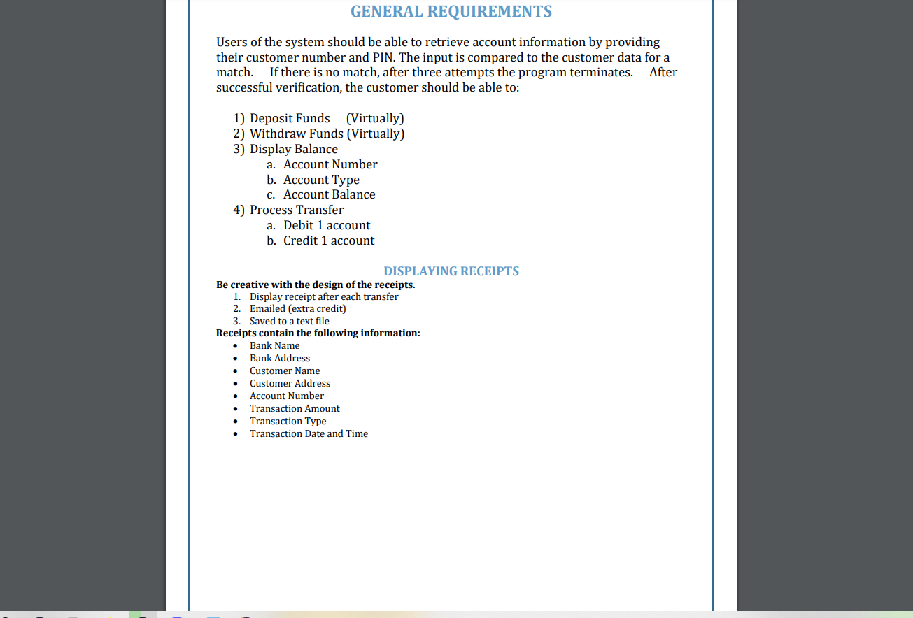 Solved GENERAL REQUIREMENTS In this project, you will design | Chegg.com