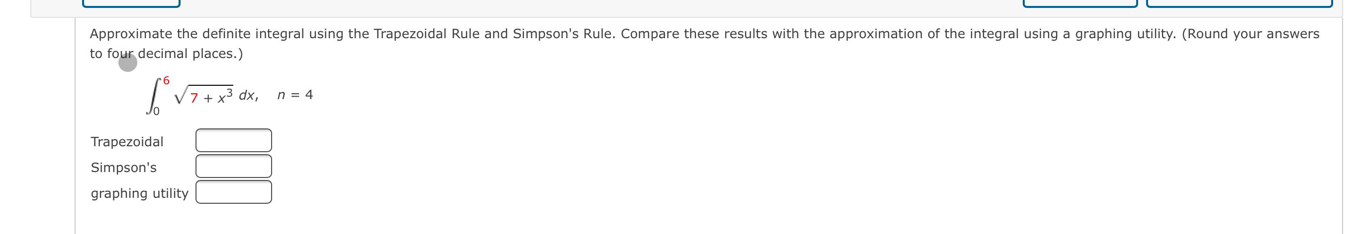 Solved Approximate the definite integral using the | Chegg.com