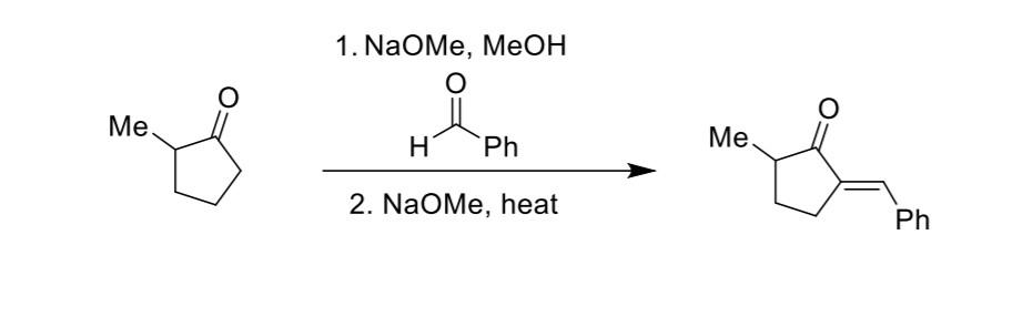 Solved 1. NaoMe, MeOH O O Ме. H Ph Me 2. NaoMe, heat Ph | Chegg.com