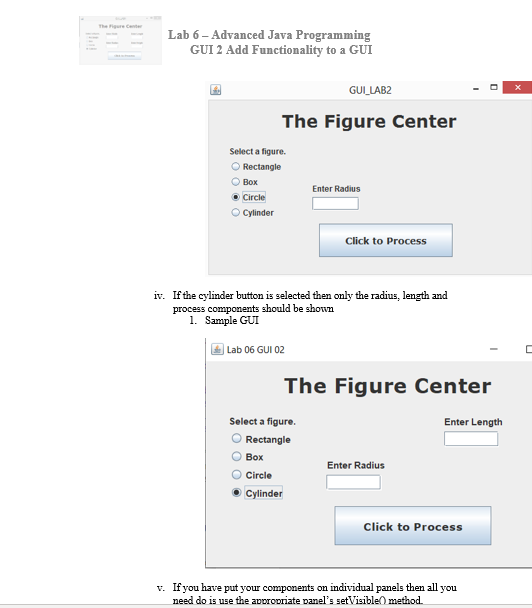 Solved Lab 6 - Advanced Java Programming GUI 2 Add | Chegg.com