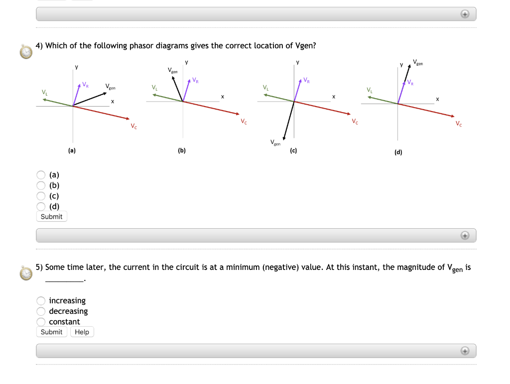Solved Limited Attempt Cluster Item Grade cluster Phasors 1 | Chegg.com