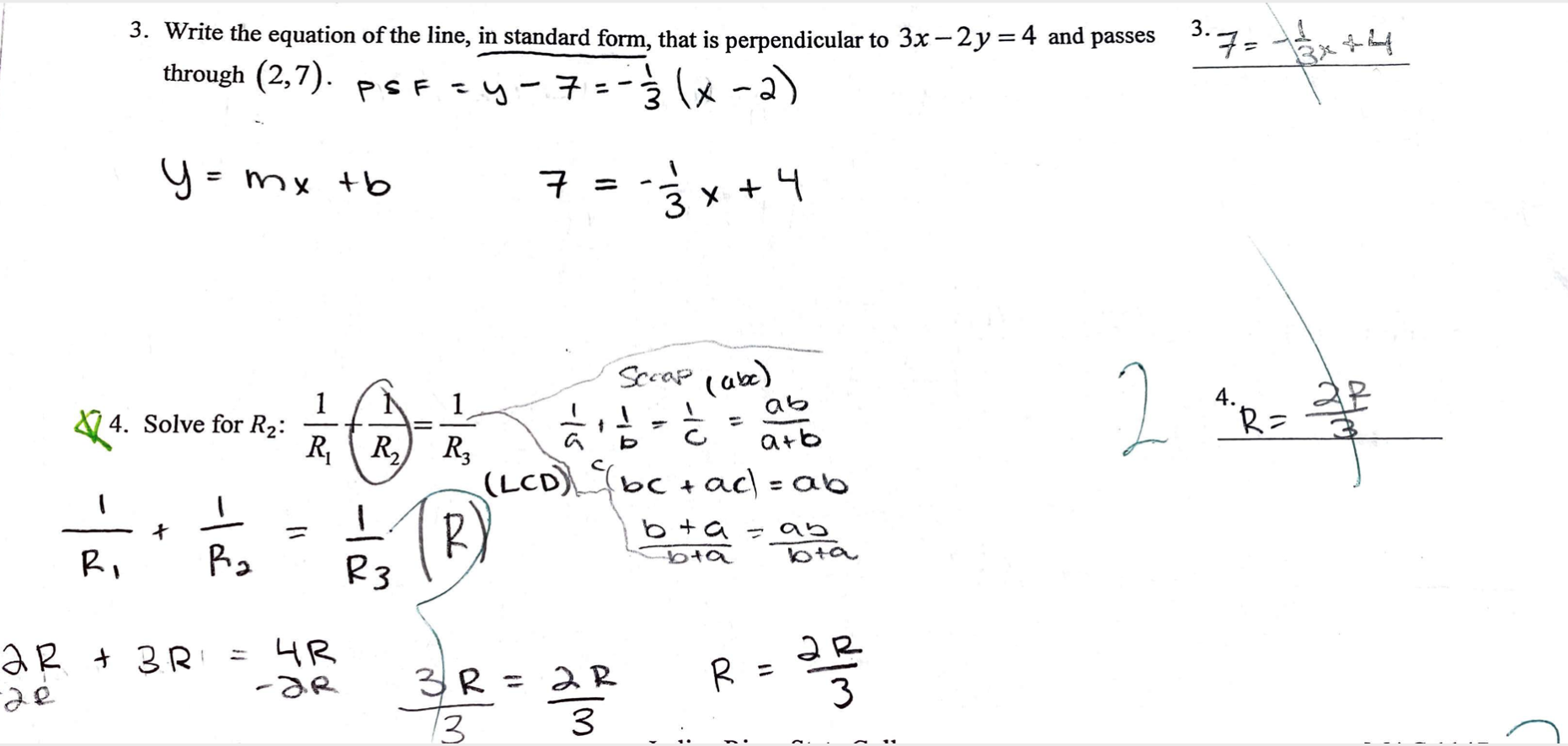 Solved 3. Write the equation of the line, in standard form, | Chegg.com