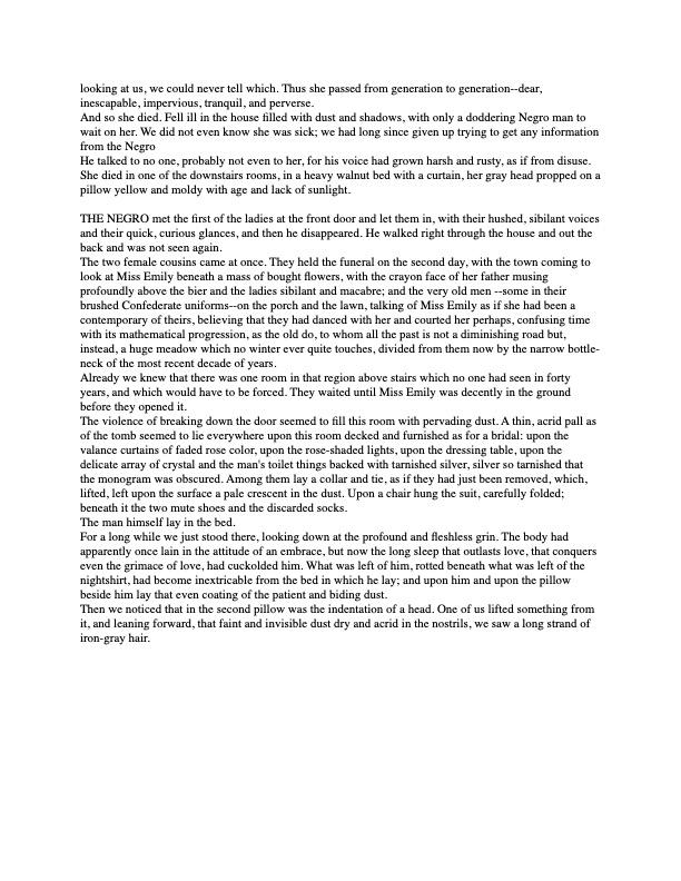 Describe Homer Baron… ________Homer Barron | Chegg.com