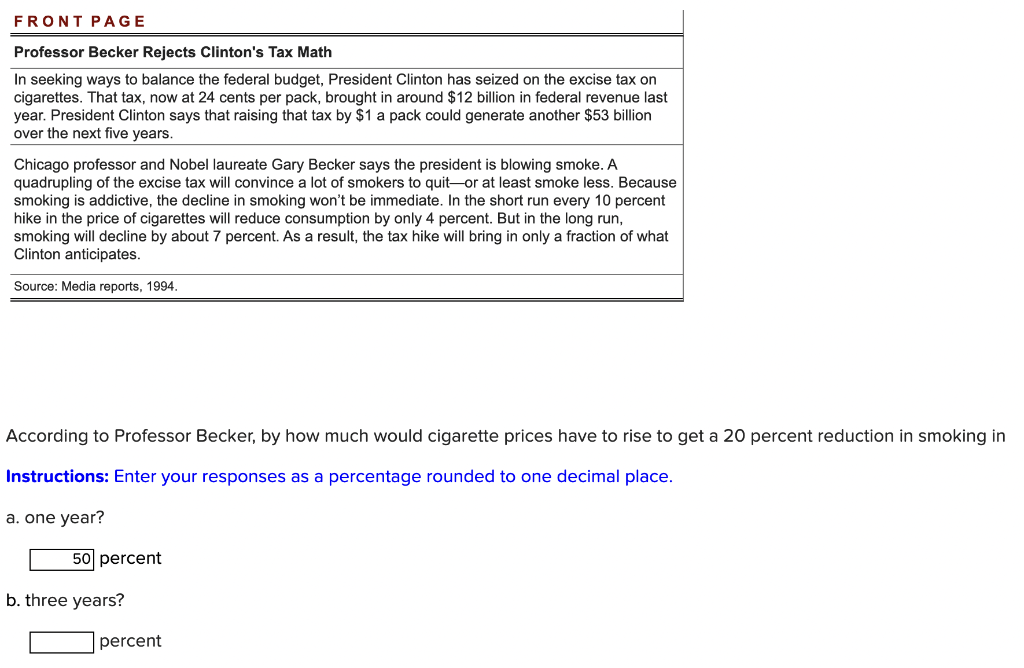 Solved According to Professor Becker, by how much would | Chegg.com