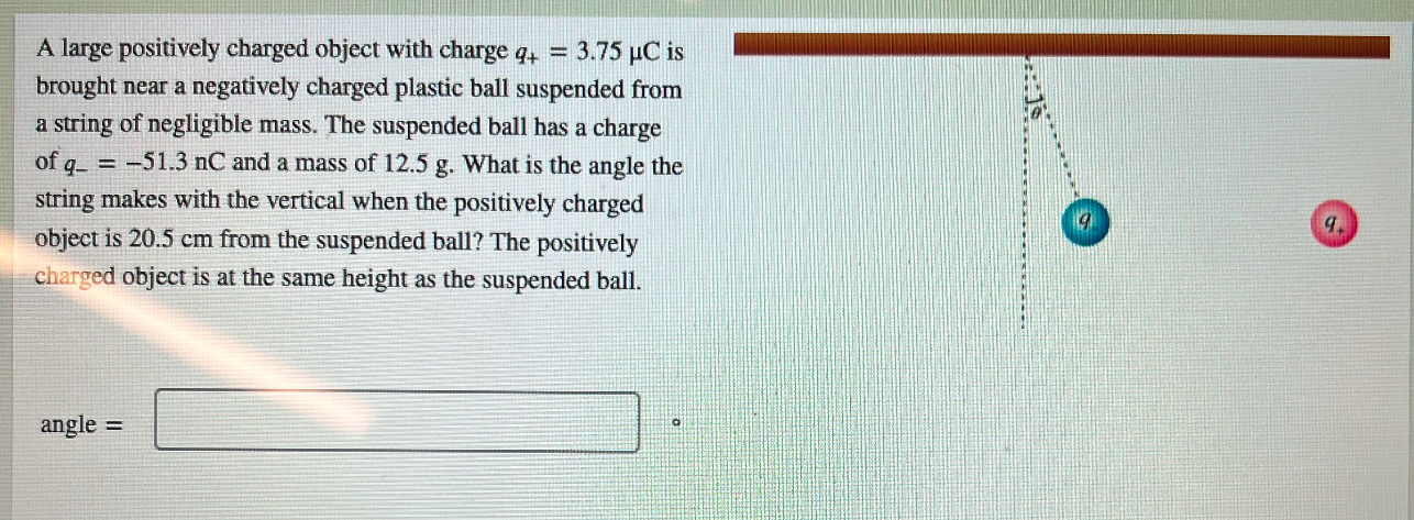 Solved A large positively charged object with charge 9+ = | Chegg.com