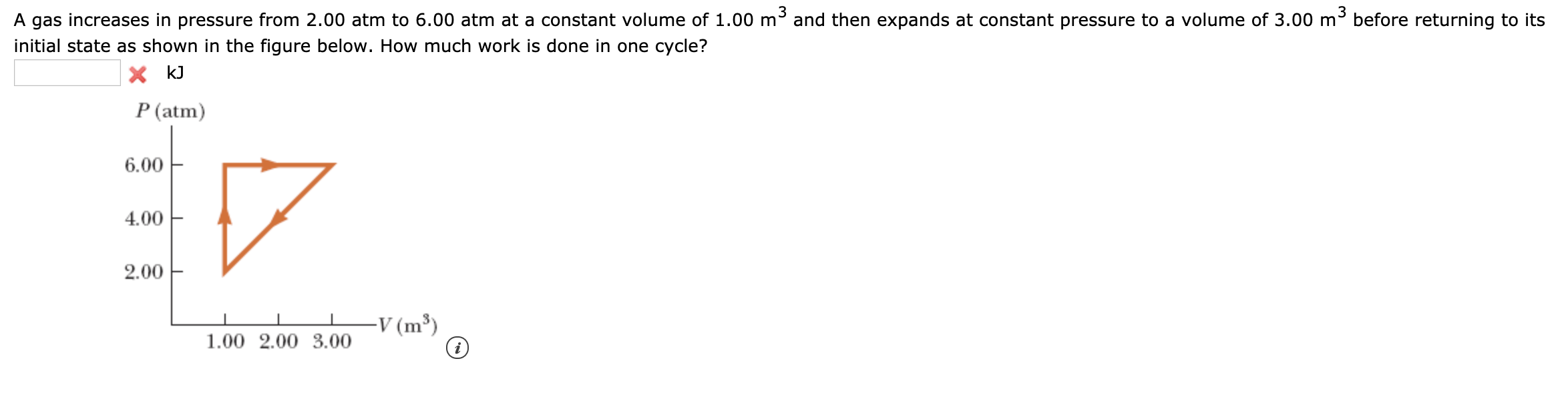Solved A gas increases in pressure from 2.00 atm to 6.00 atm | Chegg.com