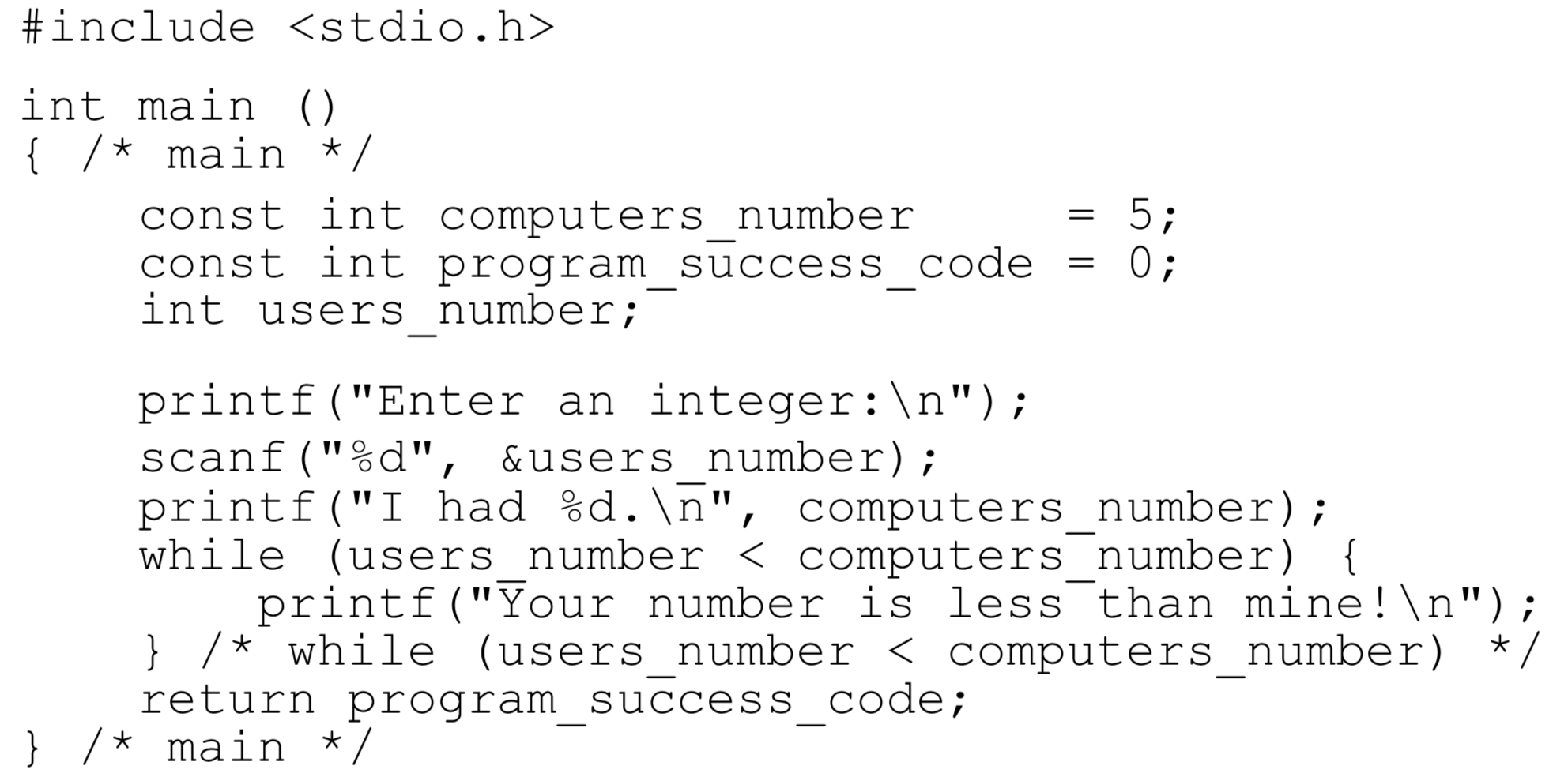 Solved #include int main () {/* main * / const int | Chegg.com