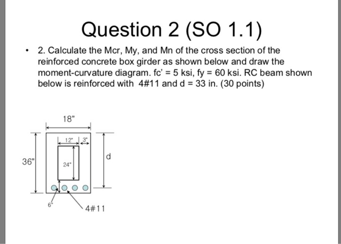 Solved Question 2 (SO 1.1]) .2. Calculate the Mcr, My, and | Chegg.com