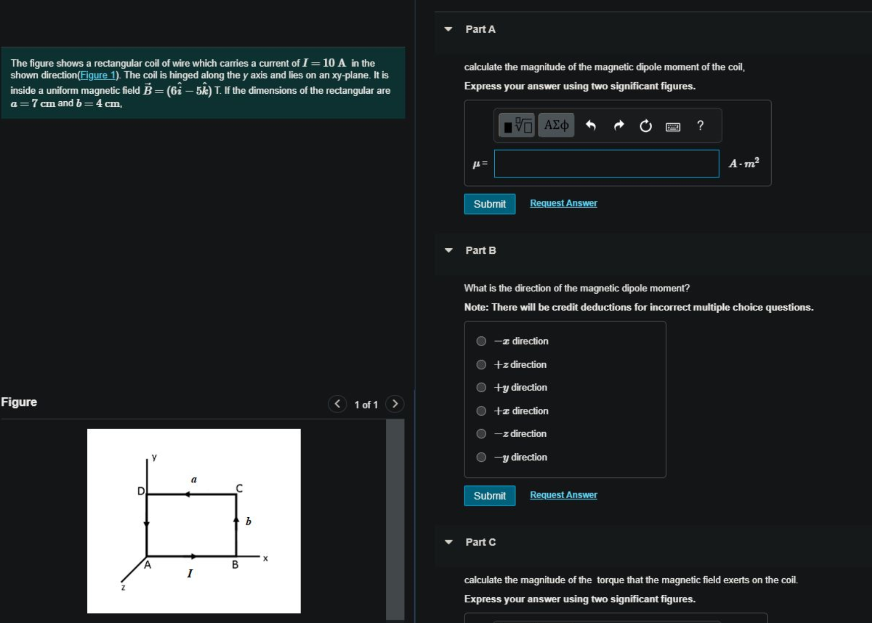 Solved The figure shows a rectangular coil of wire which | Chegg.com