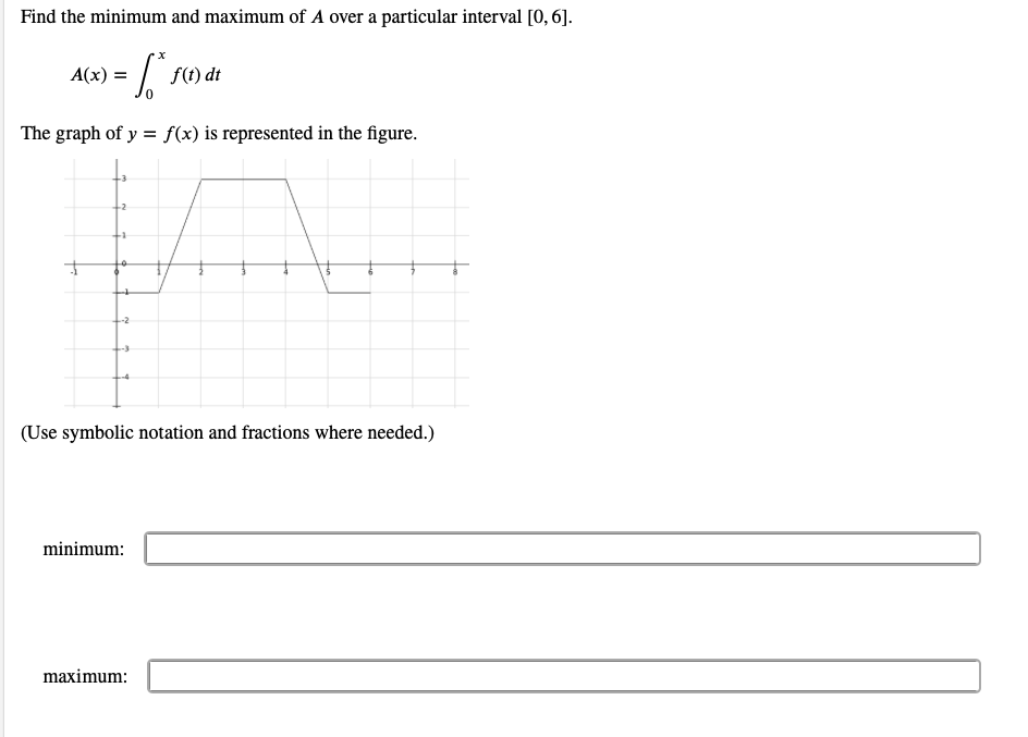 Solved Find the minimum and maximum of A over a particular | Chegg.com