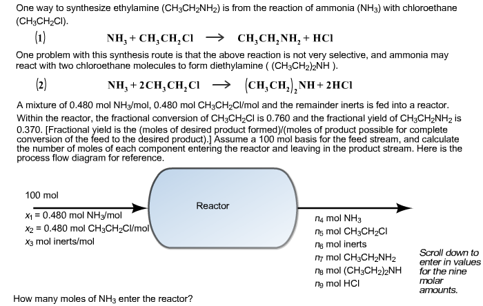 Solved One way to synthesize ethylamine (CH3CH2NH2) is from | Chegg.com