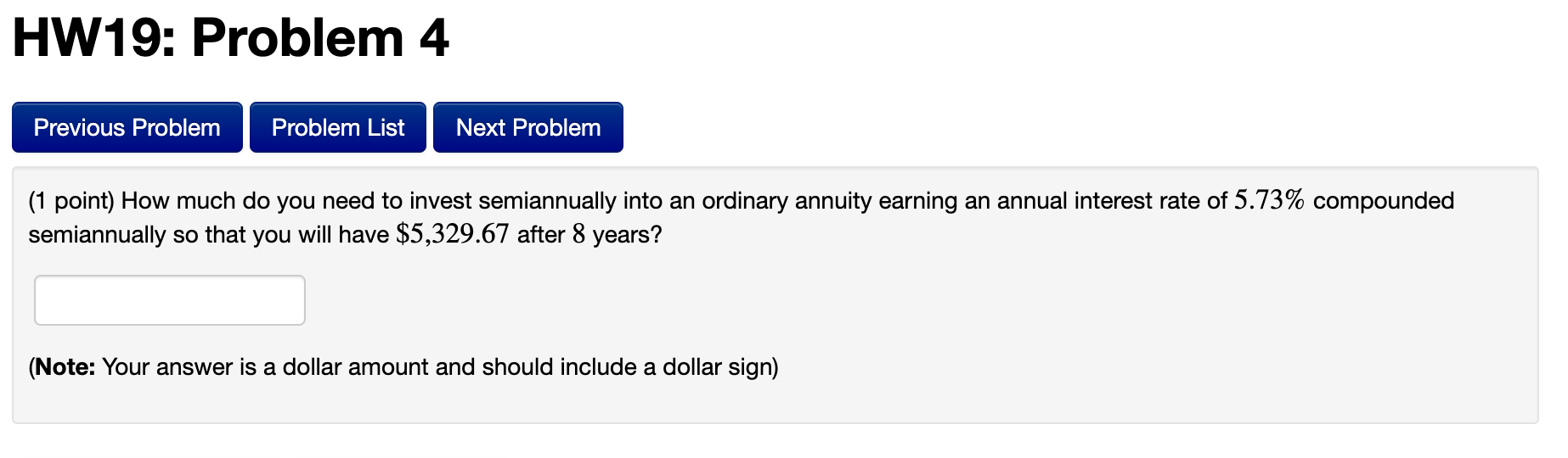 Solved HW19: Problem 4 Previous Problem Problem List Next | Chegg.com