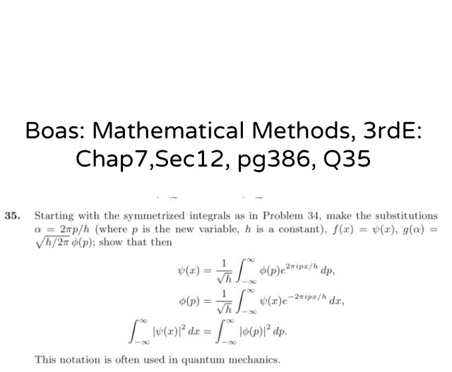 Solved Boas: Mathematical Methods, 3rdE: Chap7, Sec12, | Chegg.com