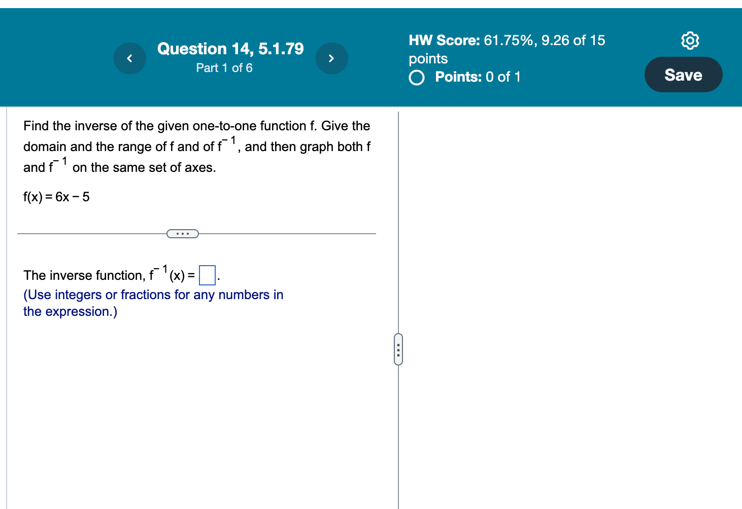 Solved Find The Inverse Of The Given One To One Function F