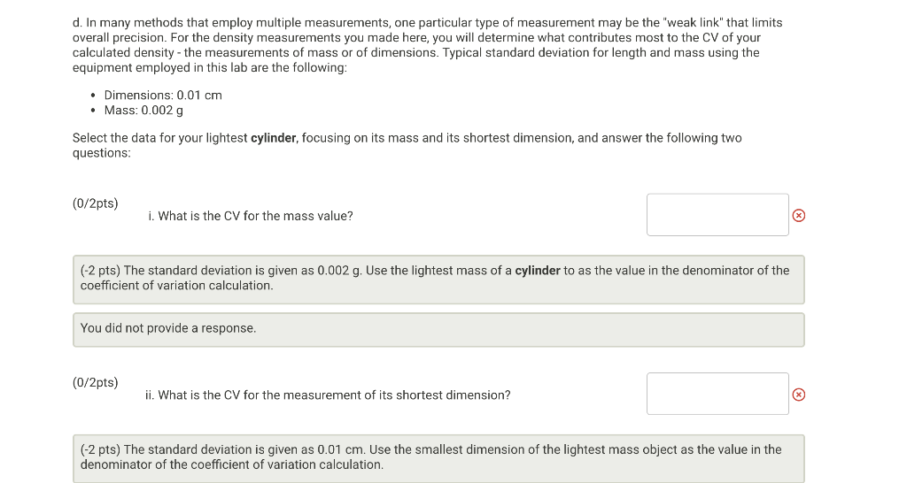 Solved REPORT SUMMARY Table view List view Density of | Chegg.com