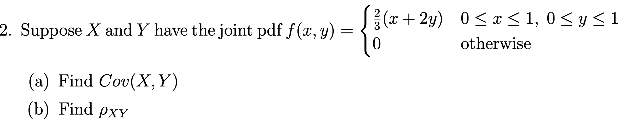 Solved Suppose x ﻿and Y ﻿have the joint pdf | Chegg.com