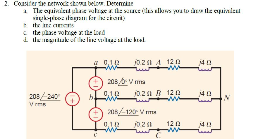 Solved A three-phase wye-connected load is supplied by an | Chegg.com