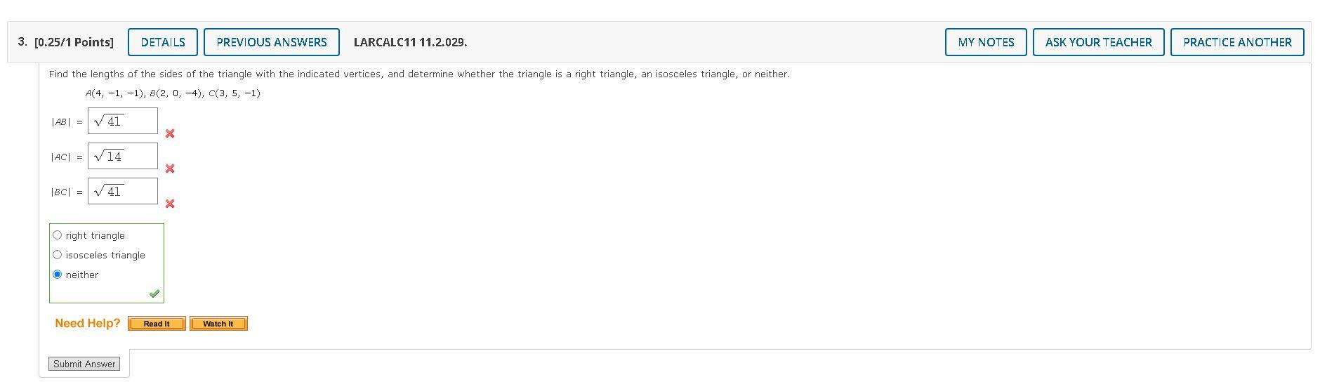 Solved 3. [0.25/1 Points] DETAILS PREVIOUS ANSWERS LARCALC11 | Chegg.com