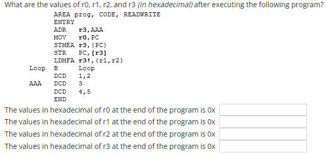 Solved What are the values of r0,r1,r2, and r3 (in | Chegg.com