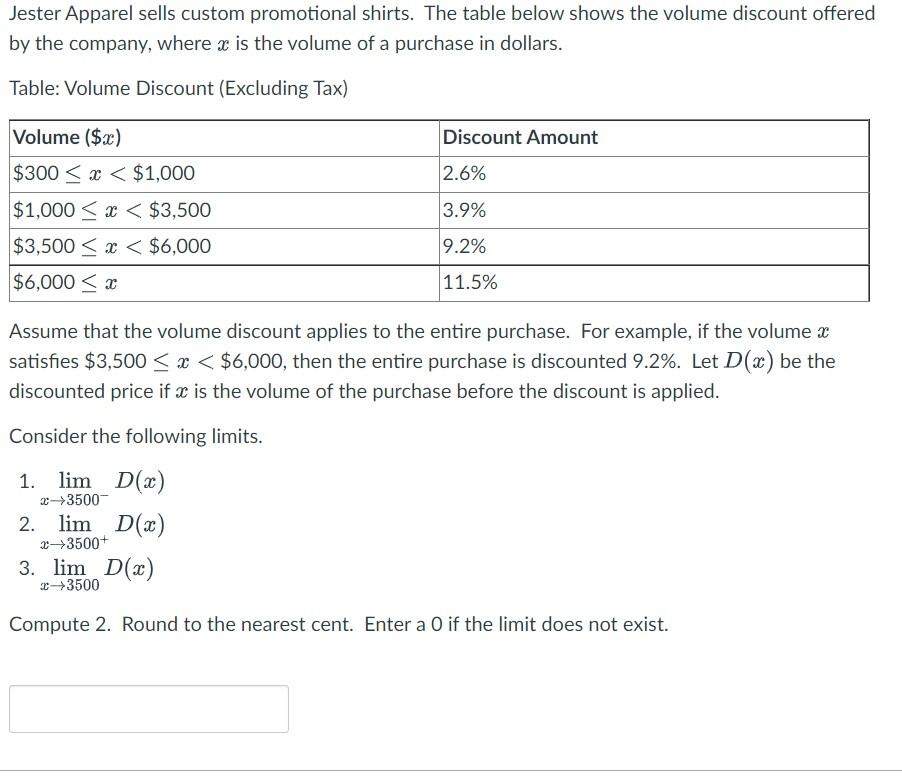 Solved Jester Apparel sells custom promotional shirts. The | Chegg.com