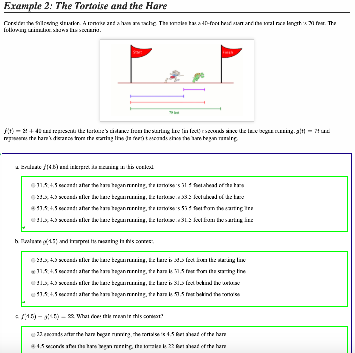 Solved Example 2: The Tortoise and the Hare Consider the | Chegg.com