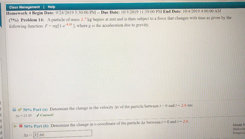 Solved Class Management Help Homework 4 Begin Date: | Chegg.com