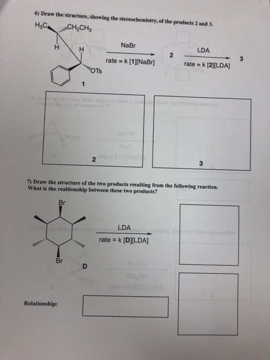 Solved 6) Draw the structure, showing the stereochemistry, | Chegg.com