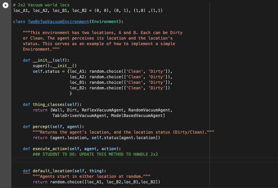 Solved Now you need to update the reflex agent to handle a | Chegg.com