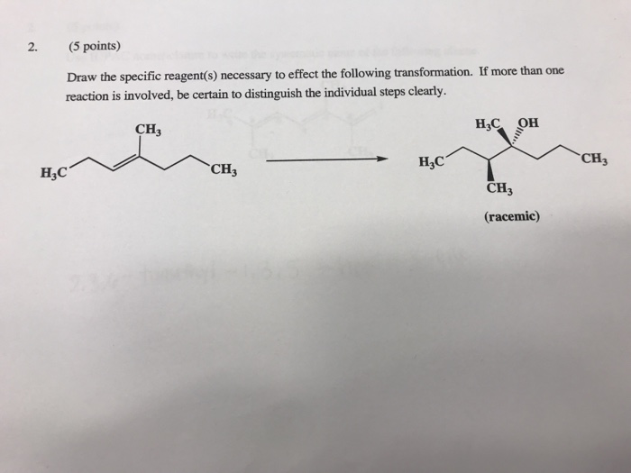 Solved Draw the specific reagents necessary to effect the | Chegg.com