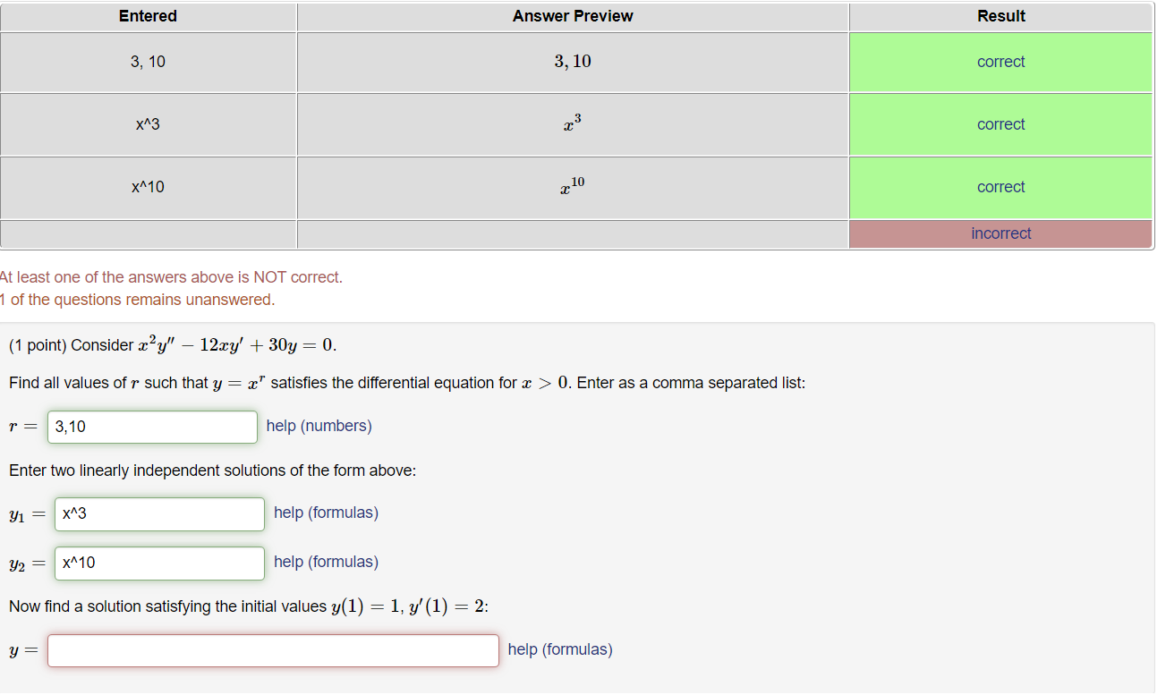 Solved Consider x2y′′−12xy′+30y=0x2y″−12xy′+30y=0. Find all | Chegg.com