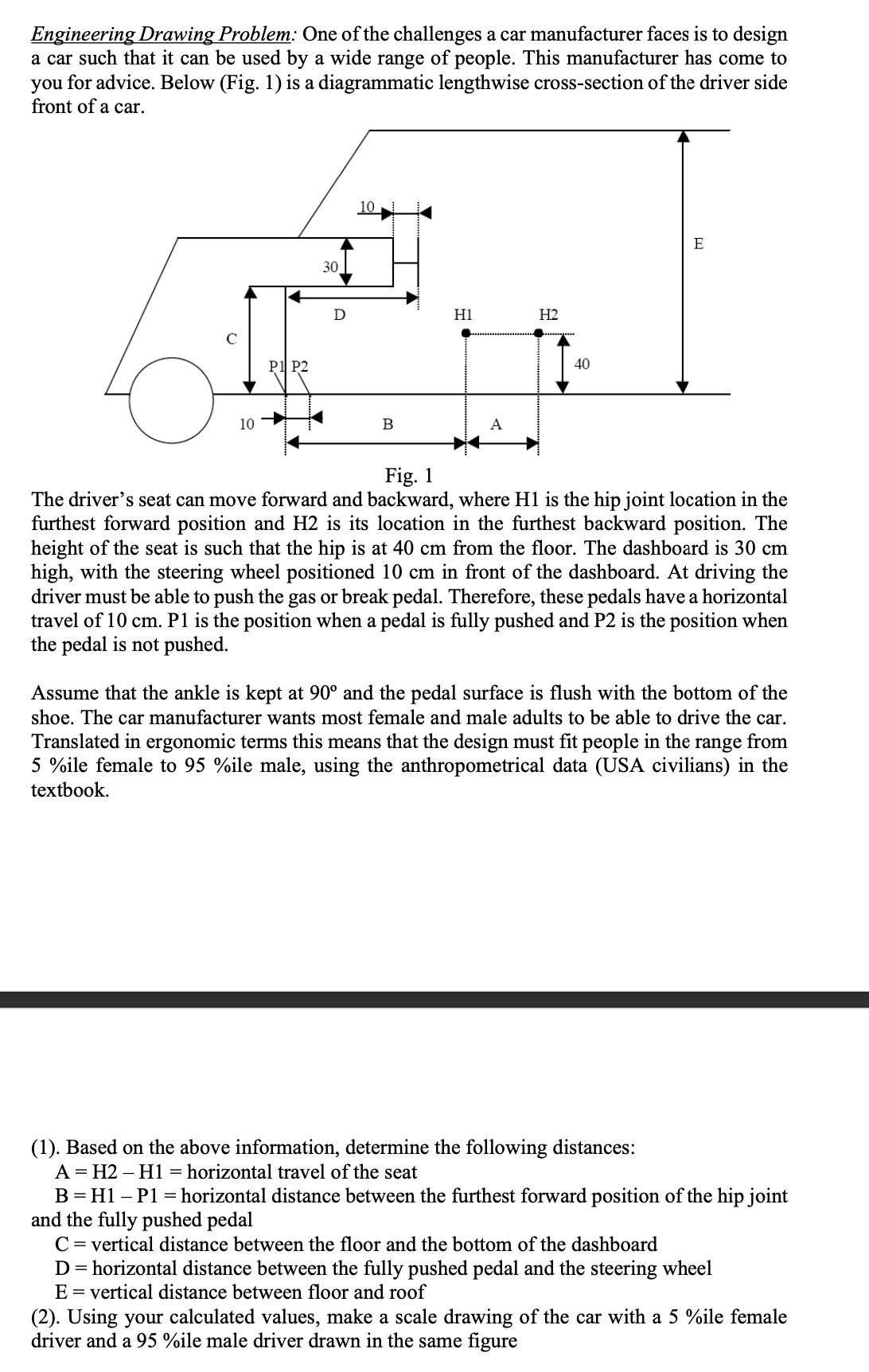 Solved Engineering Drawing Problem: One of the challenges a | Chegg.com