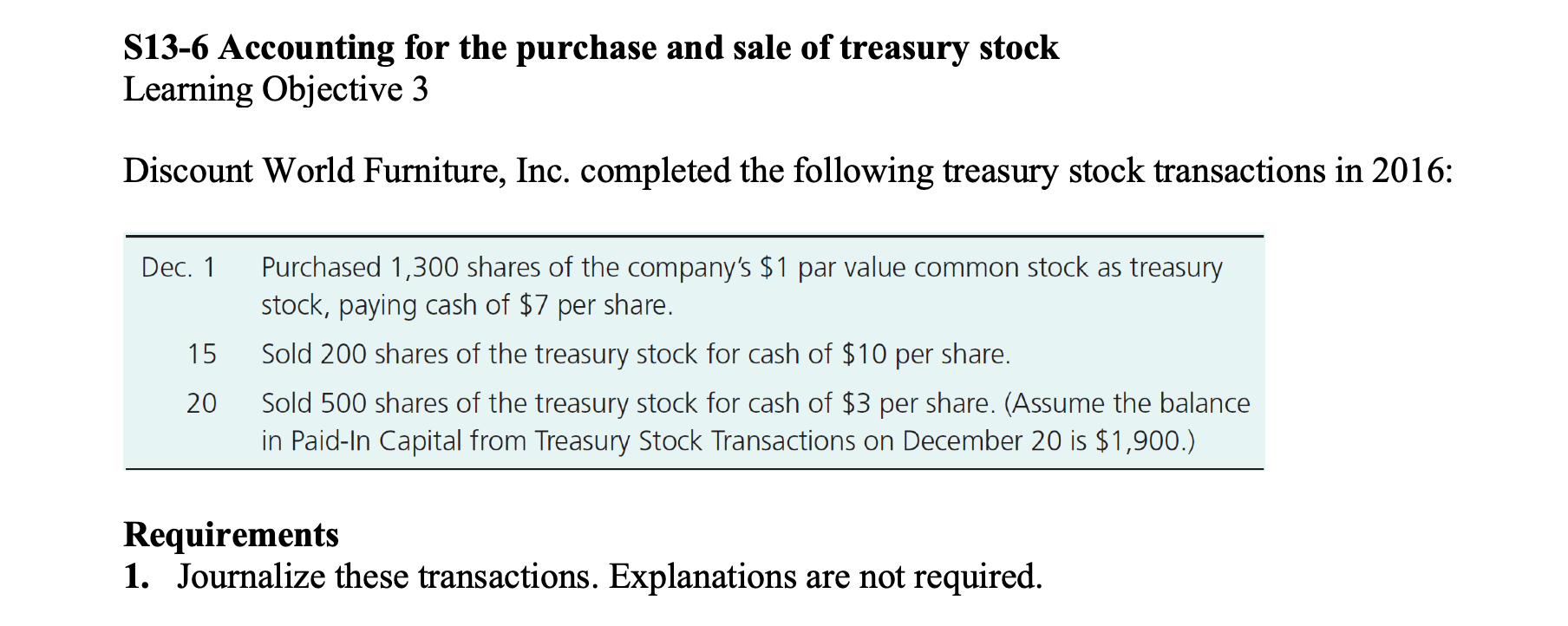 Solved S13-6 Accounting for the purchase and sale of | Chegg.com