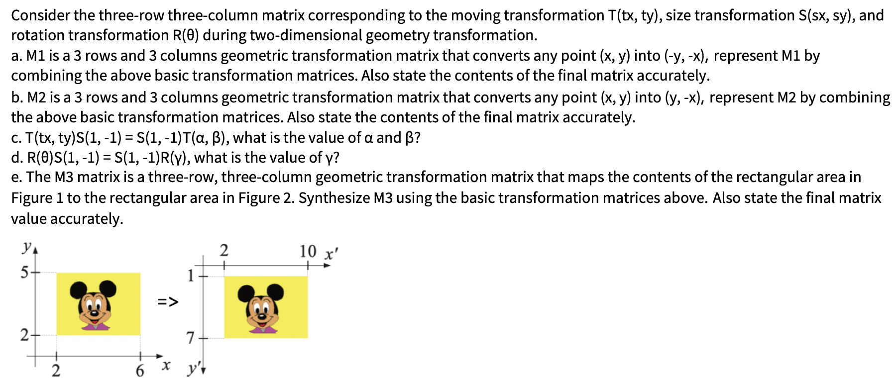 Consider the three-row three-column matrix | Chegg.com