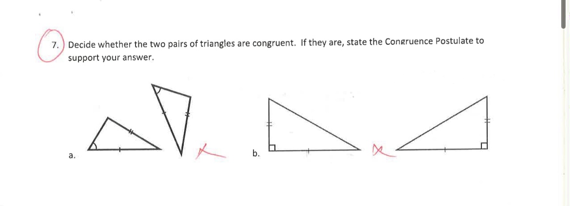 Solved Decide whether the two pairs of triangles are | Chegg.com