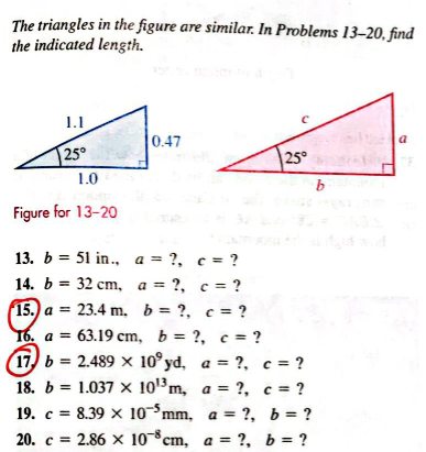 Solved The triangles in the figure are similar. | Chegg.com