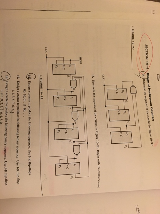Solved Determine the sequence of the counter in Figure | Chegg.com