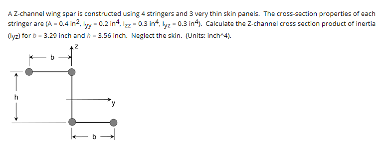 Solved A Z-channel wing spar is constructed using 4 | Chegg.com